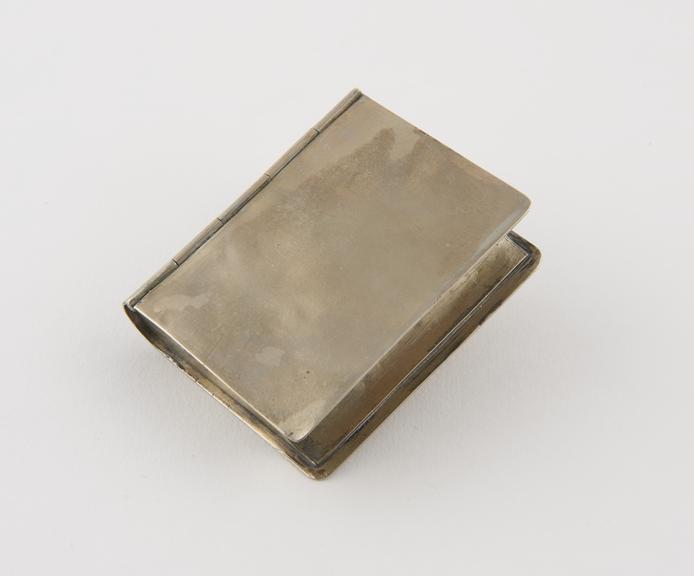 White metal snuff box in book form with hinged lid | Science Museum ...