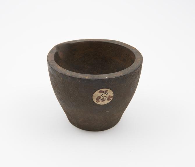 Small cup-shaped iron mortar | Science Museum Group Collection
