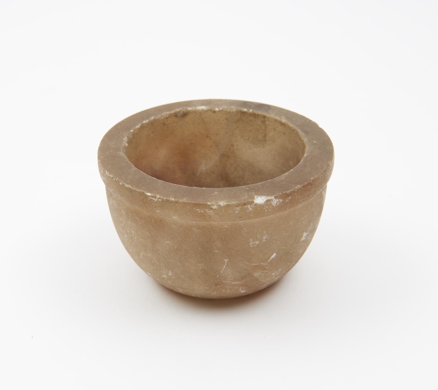 Mortar, stone, cup shaped, flat base, plain rim | Science Museum Group ...