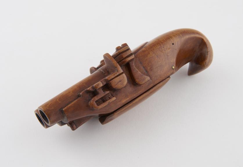 Snuff box in form of double-barrelled pistol | Science Museum Group ...