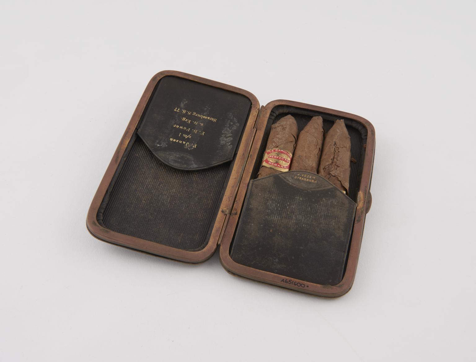 Leather cigar case | Science Museum Group Collection