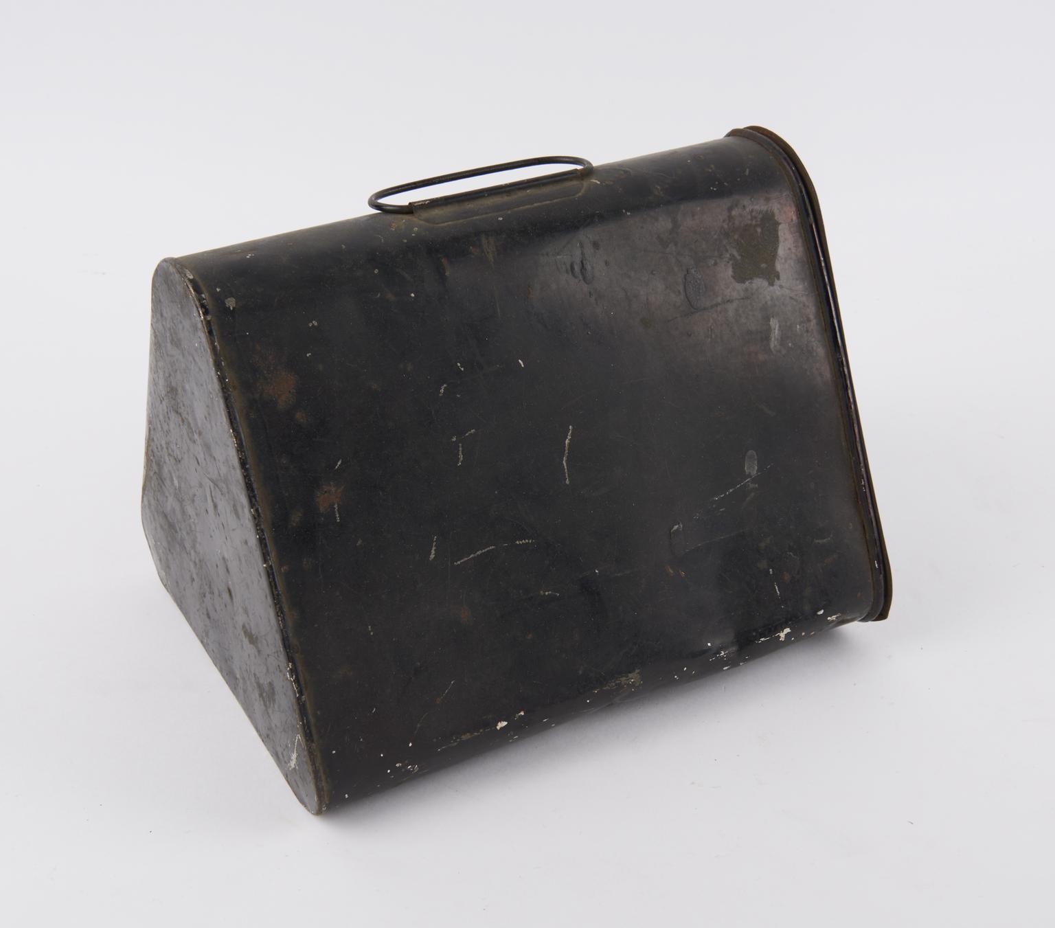 Fireman's smoke helmet with triangular metal box | Science Museum Group ...