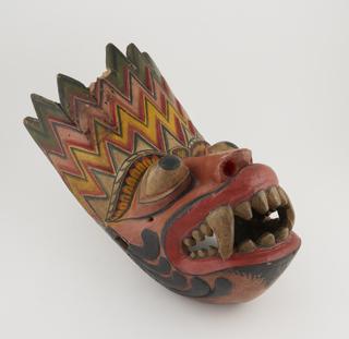 Painted mask of Maru Rassa from Kolam play | Science Museum Group ...