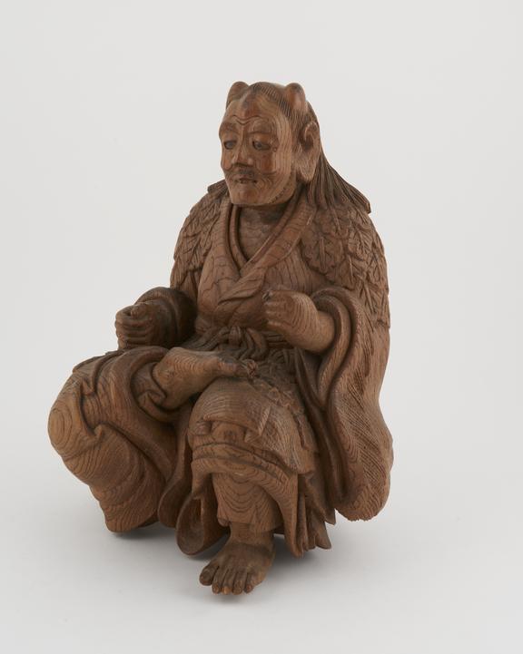 Carved wooden statue of Shen-Nung | Science Museum Group Collection