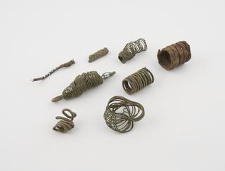 Eight metal spiralled coils of various shapes and sizes | Science ...