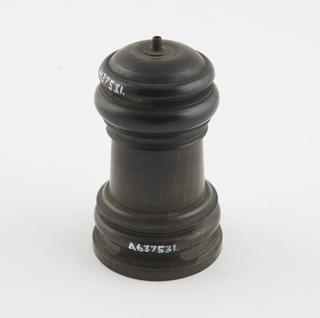 Cylindrical wooden match holder | Science Museum Group Collection