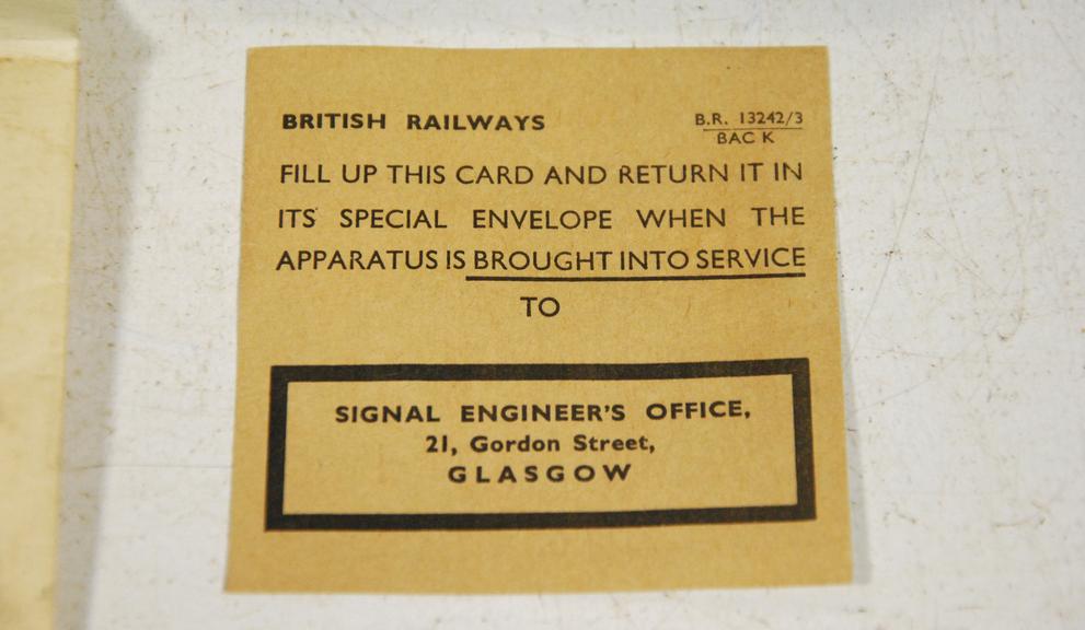 British Railways Shelf Relay | Science Museum Group Collection