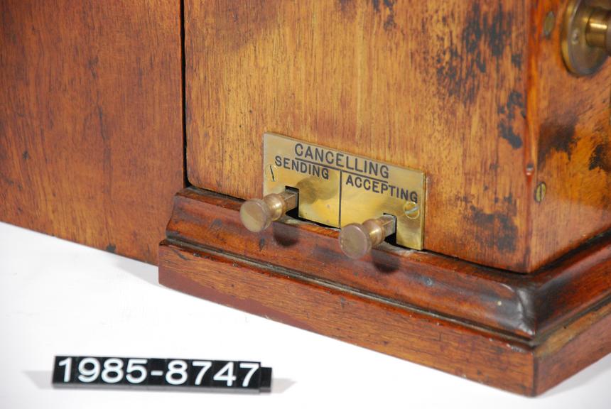 Telegraph block instrument; "Niddrie North"; made by W R Sykes ...