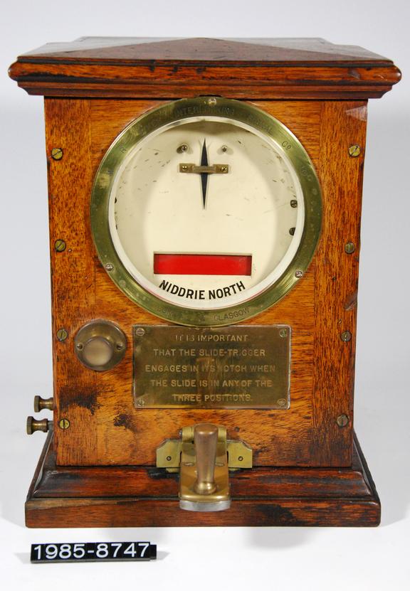 Telegraph block instrument; "Niddrie North"; made by W R Sykes ...