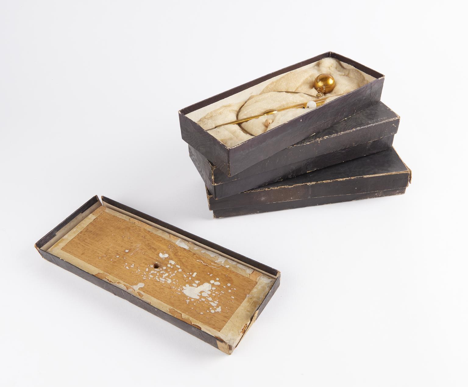 Three boxes containing electrostatic toys, for Varley's "electric wand ...