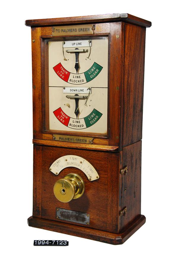 Telegraph block instrument; GNR. Sykes 2-needle 3-position absolute ...