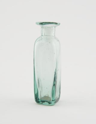 Rectangular green glass bottle | Science Museum Group Collection