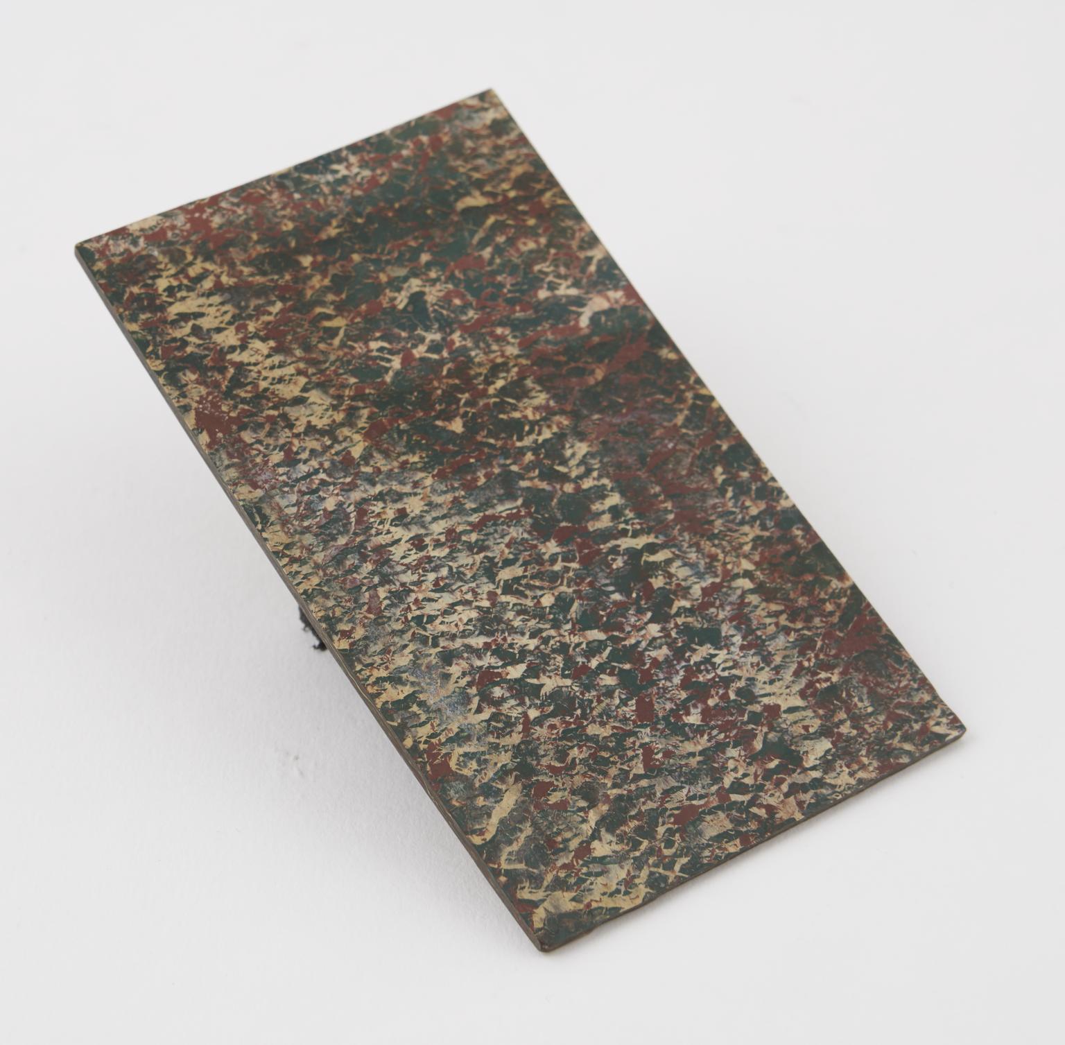 Mottled grey, brown and green Parkesine rectangular sheet | Science ...