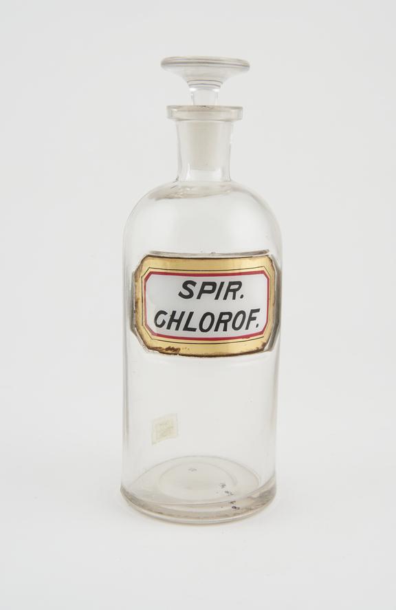 Clear glass bottle for chloroform, United States, 1862-1863 | Science ...