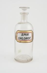 Clear glass bottle for chloroform, United States, 1862-1863 | Science ...