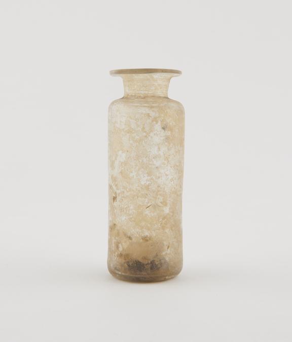 Cylindrical white glass bottle | Science Museum Group Collection