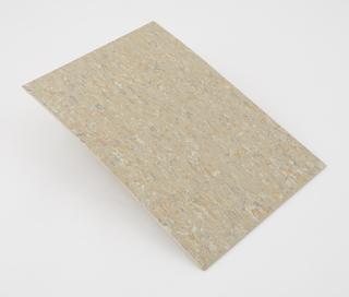 Sample of flooring. Light beige marbled | Science Museum Group Collection