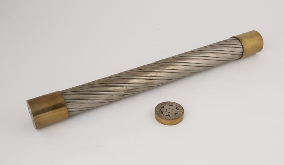 Sample of circular locked colliery guide rope half lock | Science ...