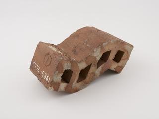 One of two cranked cavity tie bricks in glazed stoneware | Science ...