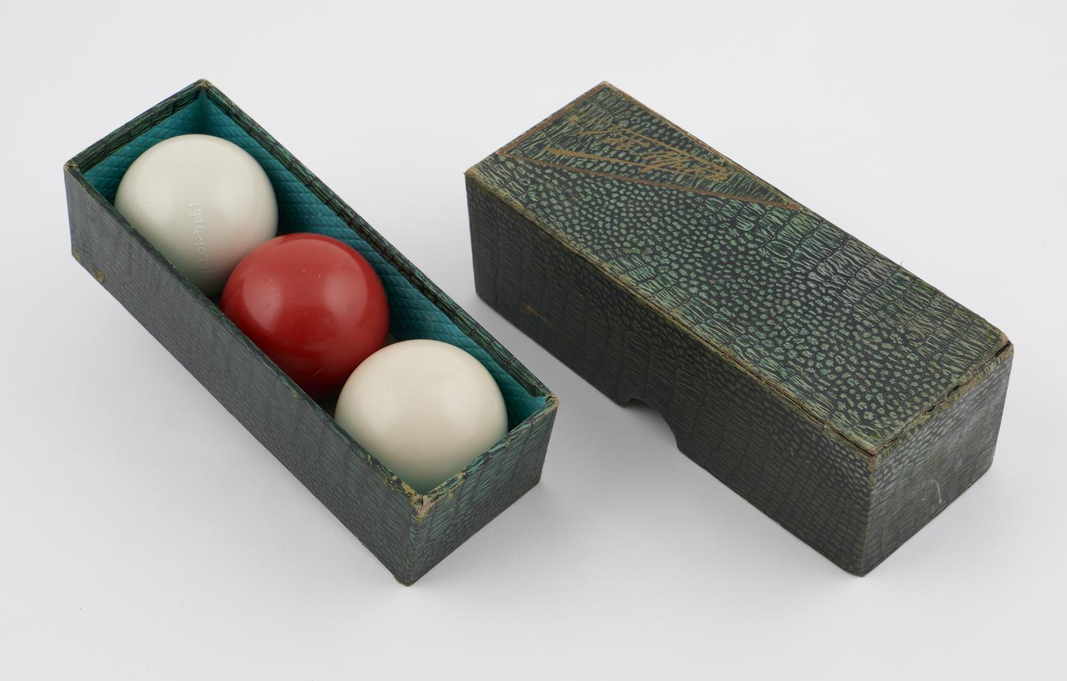 Three billiard balls made of urea formaldehyde, c. 1930s. | Science ...