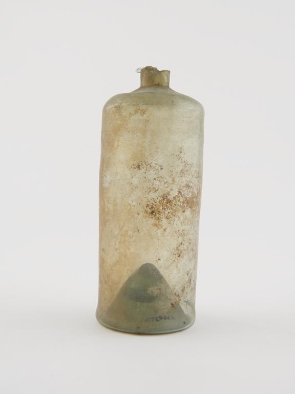 Glass bottle, cylindrical, possibly 18th century | Science Museum Group ...