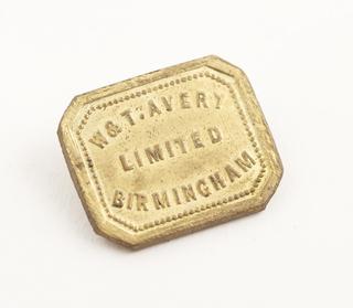 Rectangular brass 1 dram weight | Science Museum Group Collection