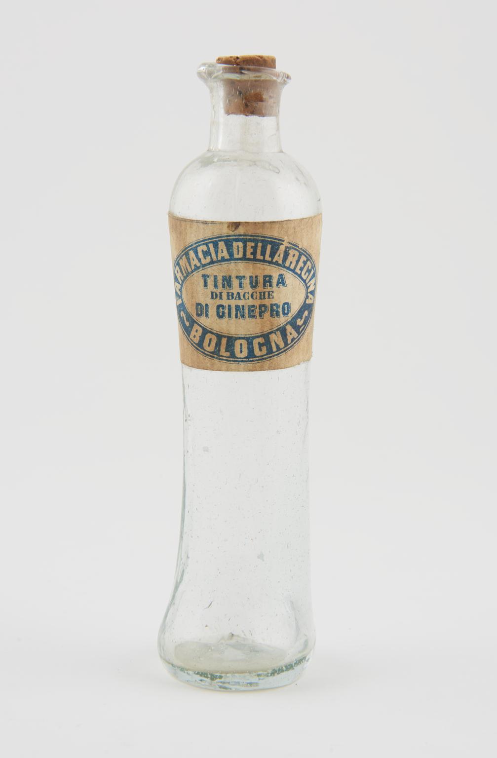 Cylindrical clear glass bottle | Science Museum Group Collection