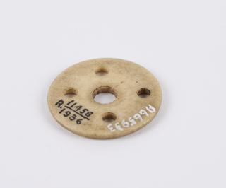 Circular bone button with 5 circular holes | Science Museum Group ...