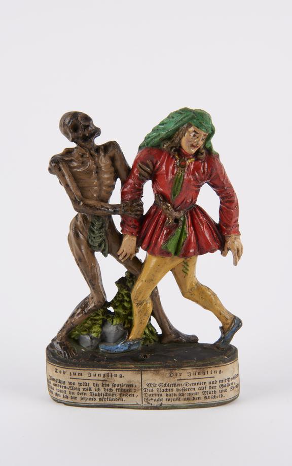 Statue of figure of Death and a young man, German | Science Museum ...