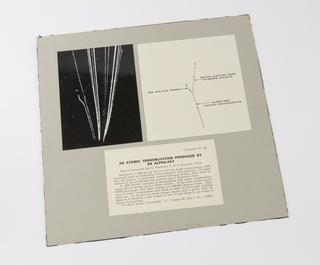 Photograph showing an atomic transmutation produced by an alpha x-ray ...