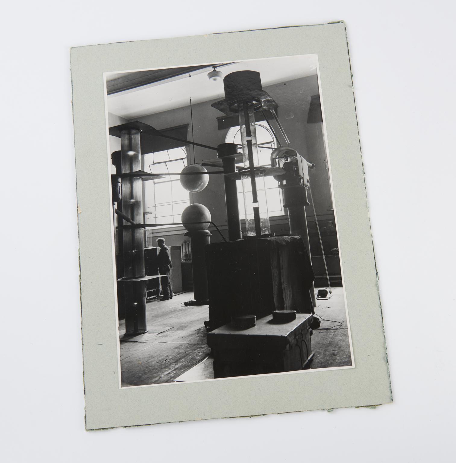 Photographic print showing Cockcroft and Walton's apparatus at ...