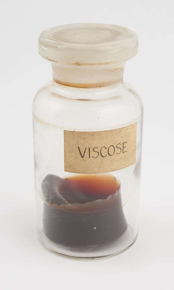 Glass bottle of viscose solution | Science Museum Group Collection