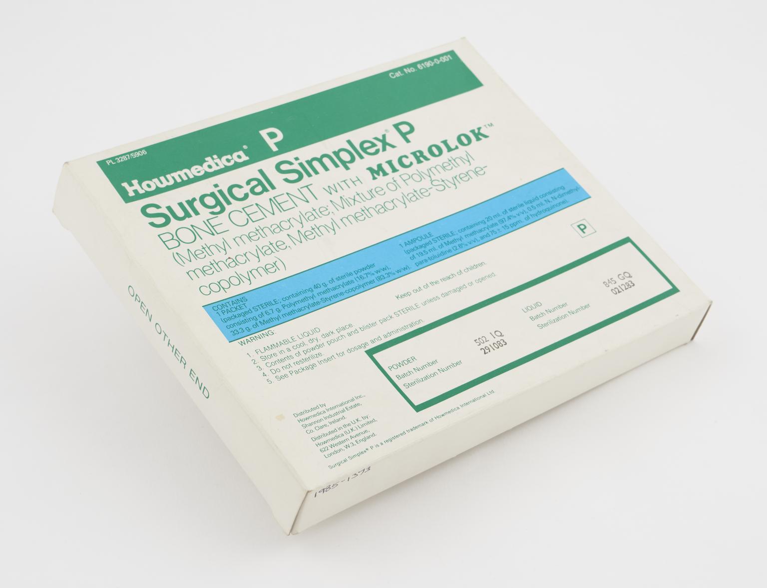 "Surgical Simplex P" acrylic bone cement powder and liquid | Science ...