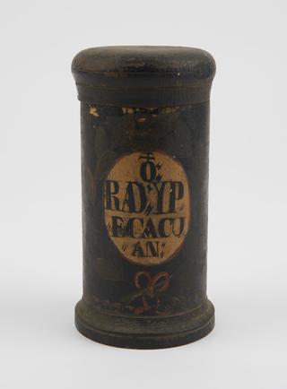 Wooden drug container | Science Museum Group Collection