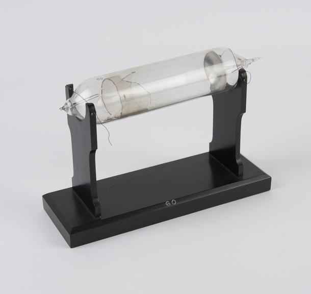 Crookes' tube containing a movable platinum obstacle, for showing heat ...