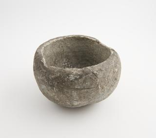 Solid stone hemispherical carved mortar | Science Museum Group Collection