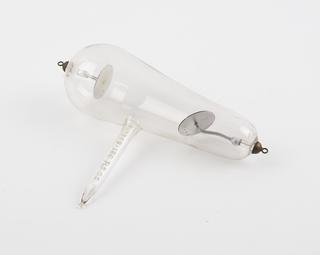 Experimental x-ray tube with flat cathode and anti-cathode covered with ...