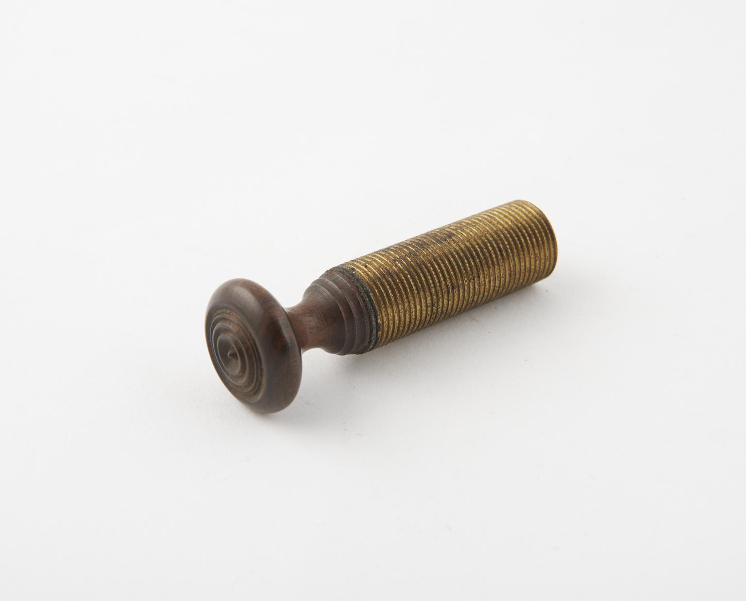 Striker (length 2 1/8 ins) for friction-matches; handle of wood ...