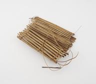 2 splints consisting of small pieces of split bamboo woven together ...