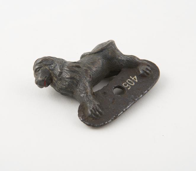 Fire-steel (length 2 ins); very small and thin; hand-hold in form of a ...