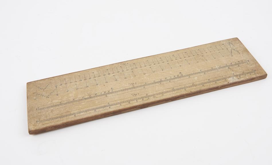 Double sided scale showing various tables | Science Museum Group Collection