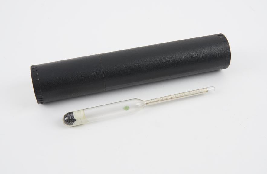 Glass hydrometer for battery acid and marked D P Battery Co Ltd ...