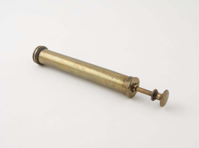 Model of a Fire-piston (length 5 1/2 ins) of brass | Science Museum ...