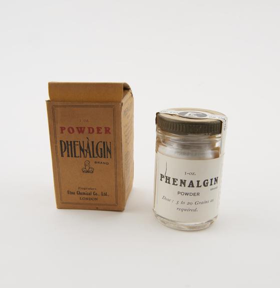 Bottle of "Phenalgin" tablets | Science Museum Group Collection