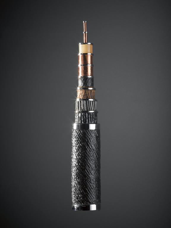 Specimen of the first transatlantic telephone cable, deep sea type ...