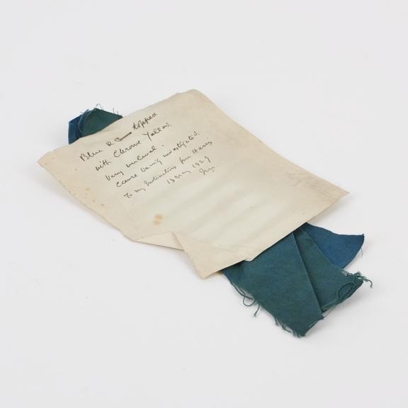Two fabric samples, Soledon direct dyeing, 1931. Part of the Morton ...