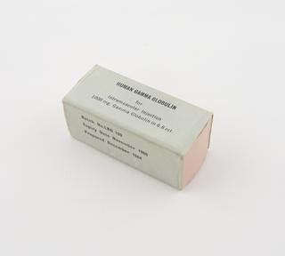 Box for Human Gamma Globulin | Science Museum Group Collection