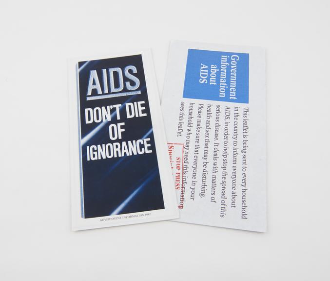 Government AIDS awareness leaflet | Science Museum Group Collection