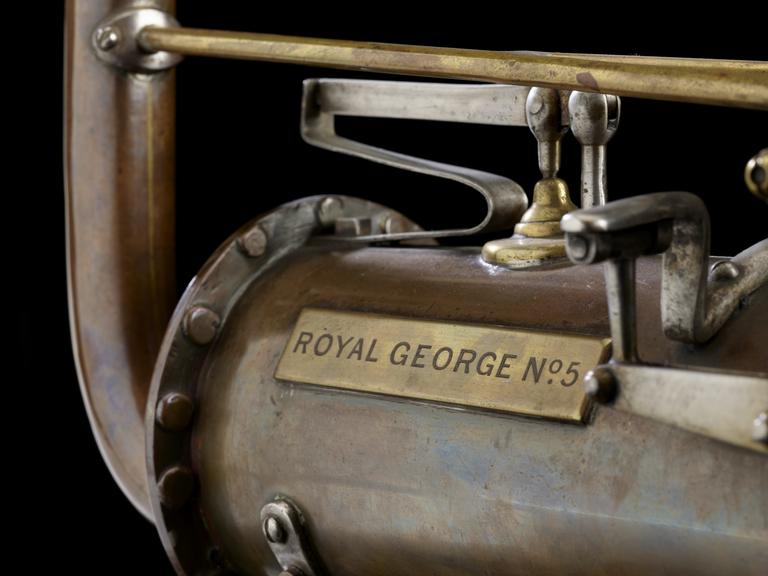 Model of Stockton & Darlington Railway locomotive no. 5 "Royal George ...