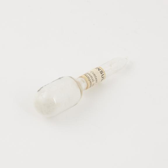 Glass ampoule of insulin, England, 1925-1930 | Science Museum Group ...